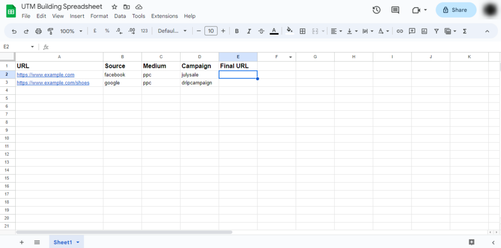 UTM Building Using Google Sheets: Advantages, Limitations and How To Use Them | Terminus Blog